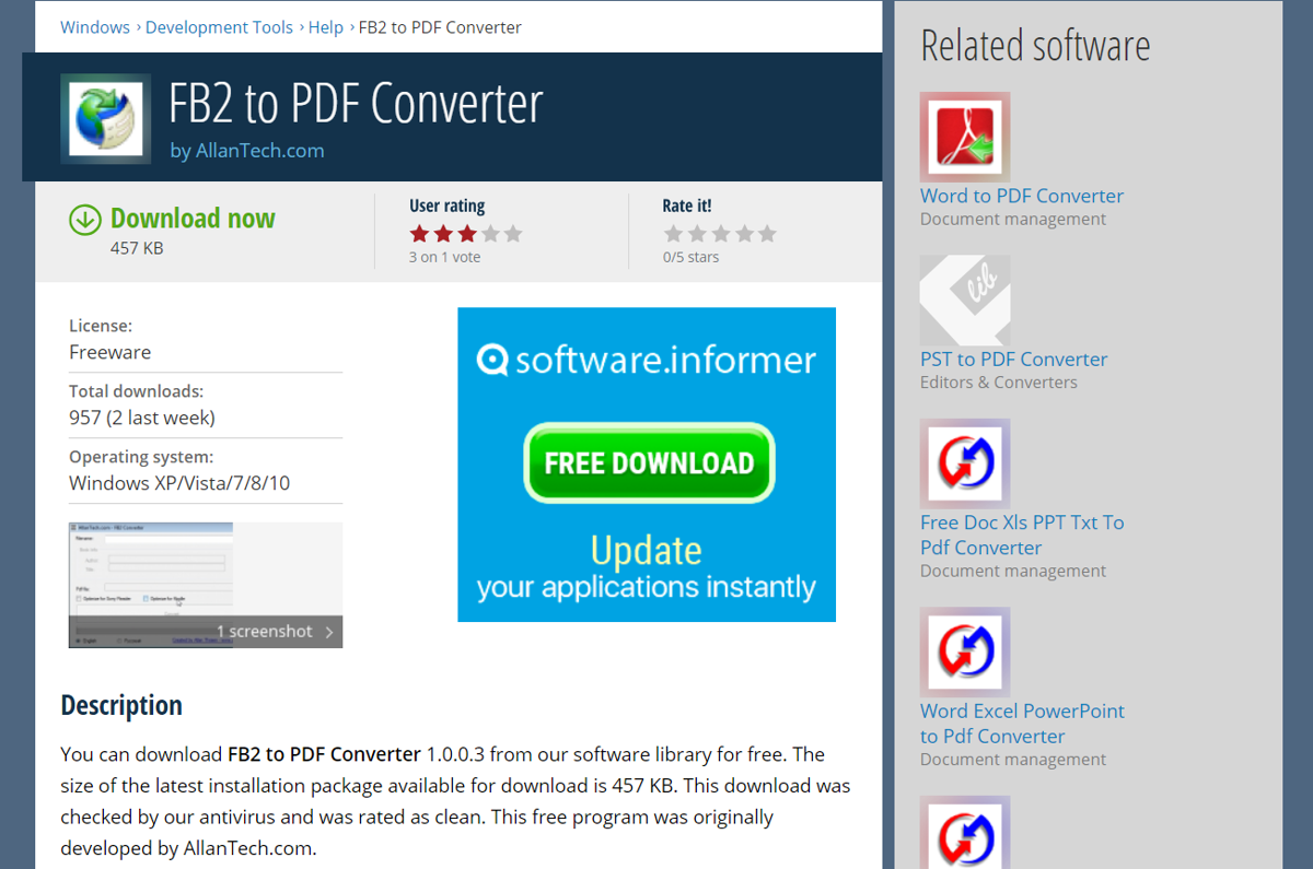 FB2PDF - How Abandonware Gets Distributed
